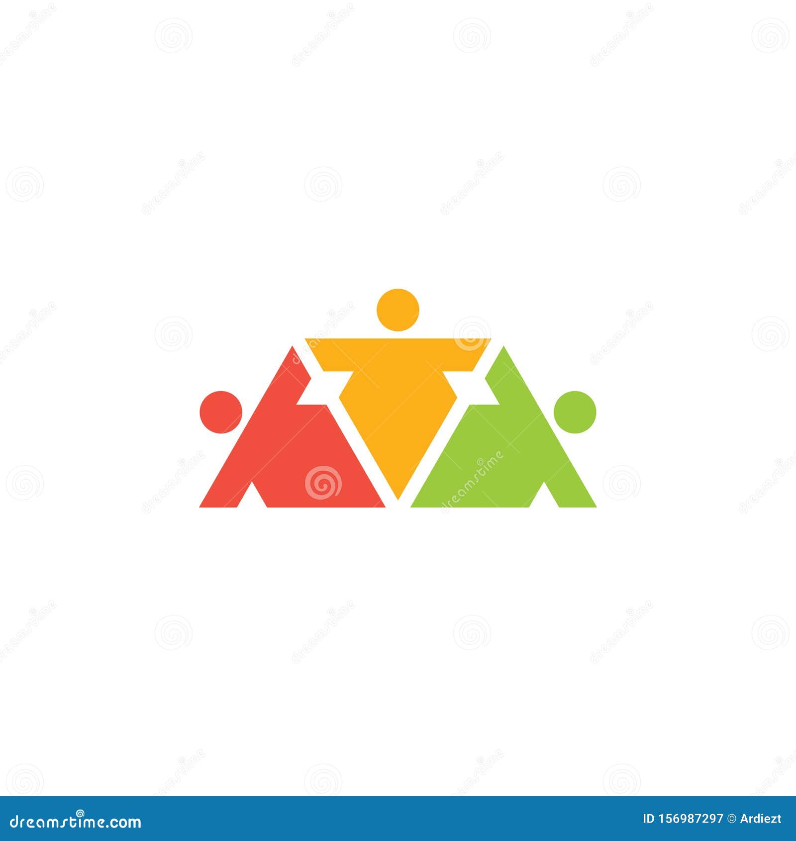 Group Icon, Team Icon, or Children Icon Vector Logo Template Stock ...