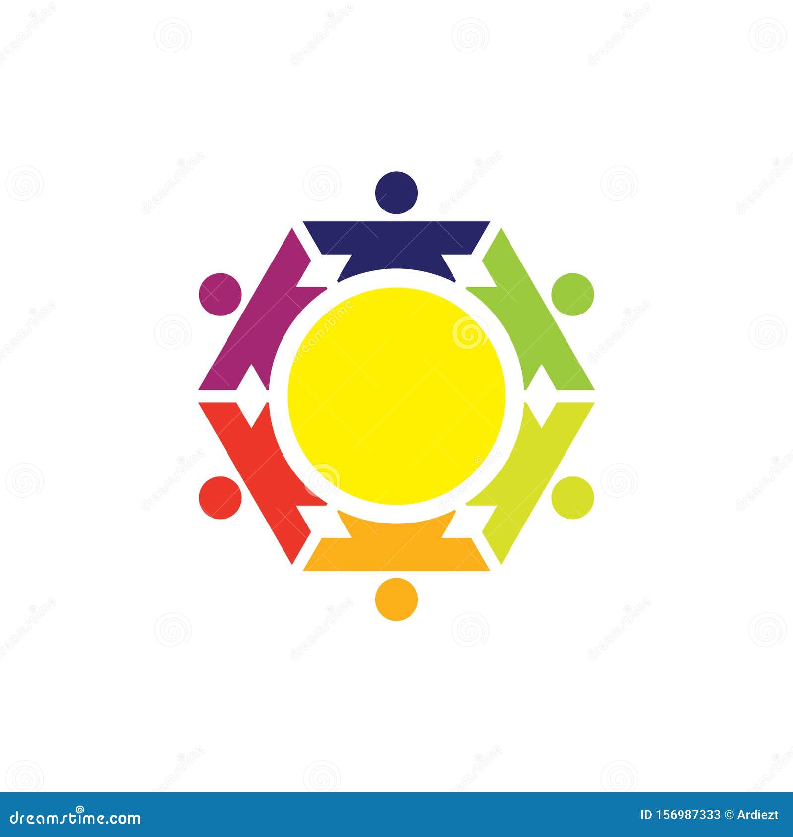 Group Icon, Team Icon, or Children Icon Vector Logo Template Stock ...
