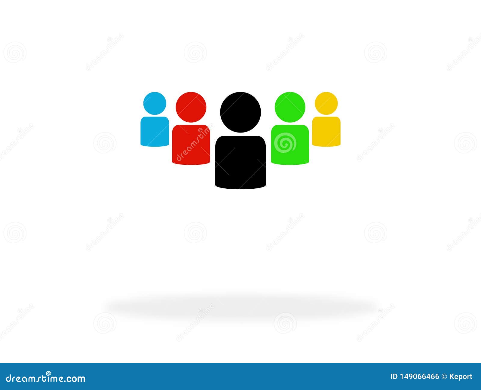 Group Icon for Team or Diversity Stock Illustration - Illustration of ...