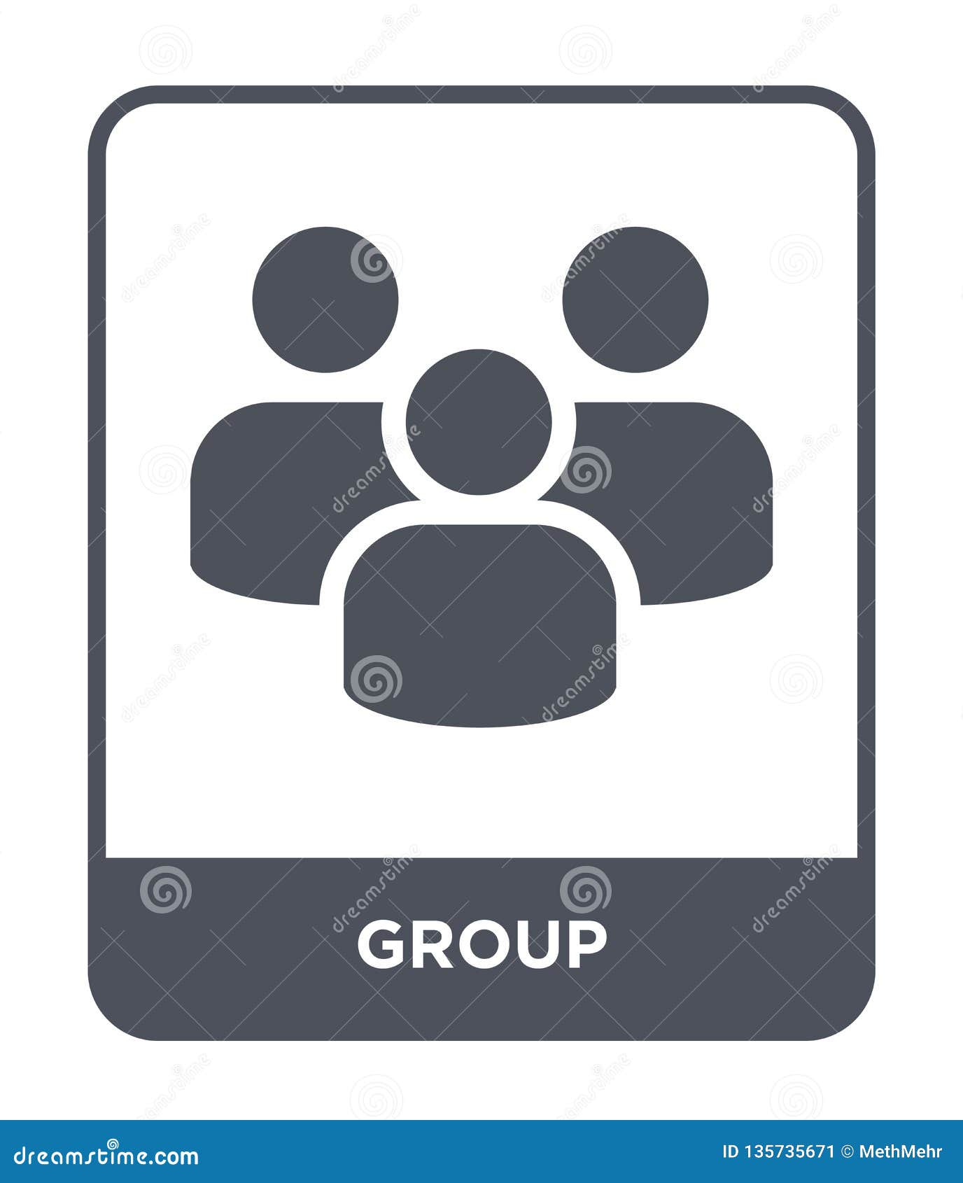 Group Icon in Trendy Design Style. Group Icon Isolated on White ...