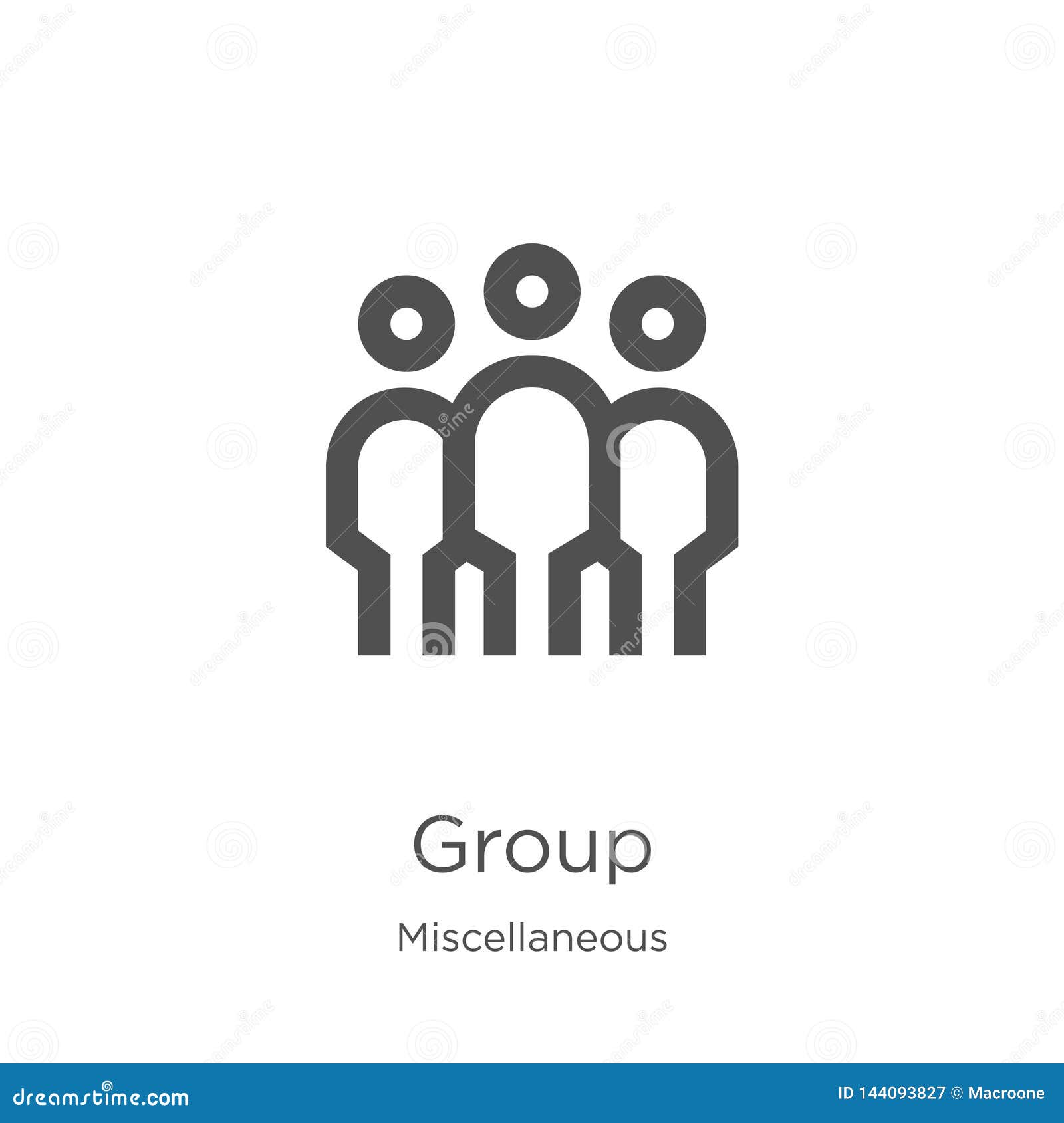 Group Icon Vector from Miscellaneous Collection. Thin Line Group ...