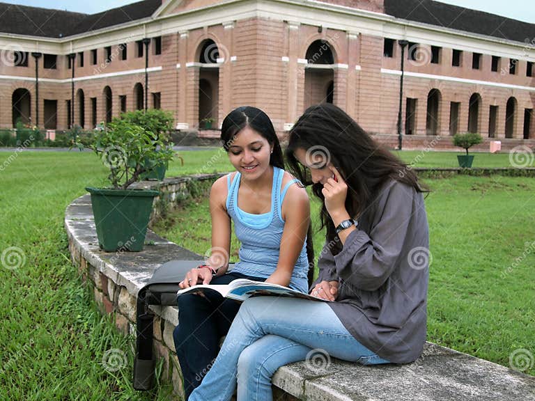 Group of Indian College Students. Stock Image - Image of examination ...