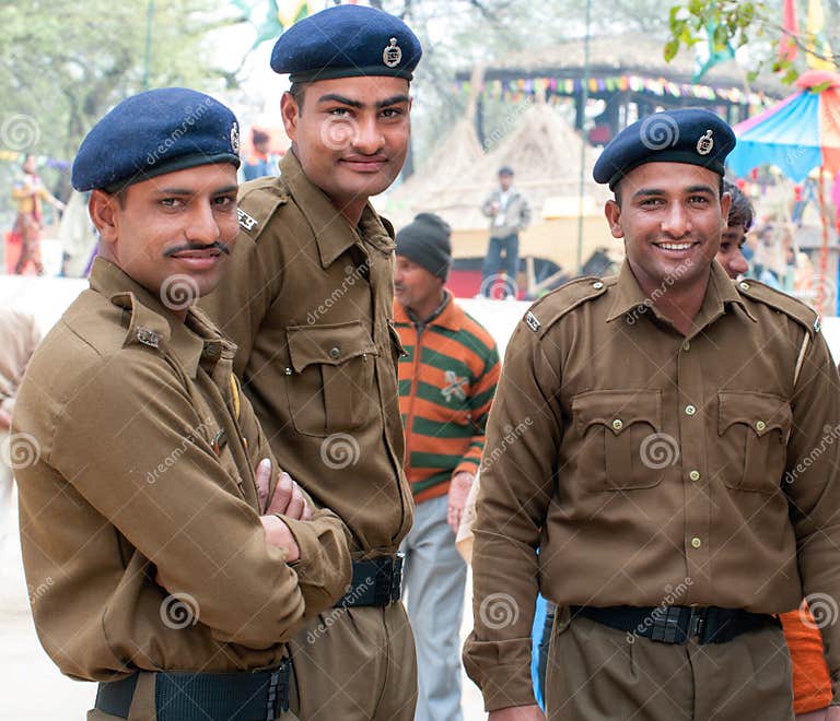Group of Indian policemen editorial photo. Image of safety - 37546346