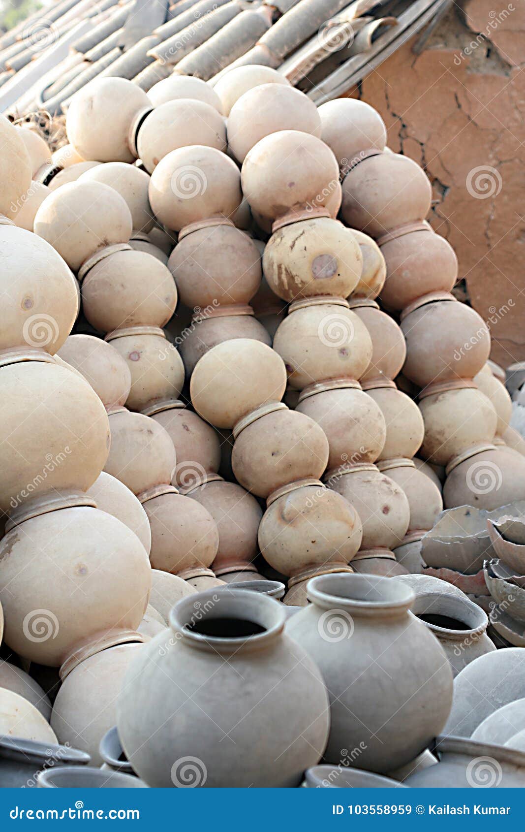 Clay Pots stock image. Image of antique, culture, market - 103558959