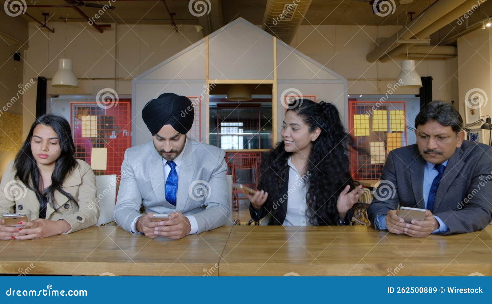 Group of Indian Workers during a Business Meeting in Office Stock Image ...