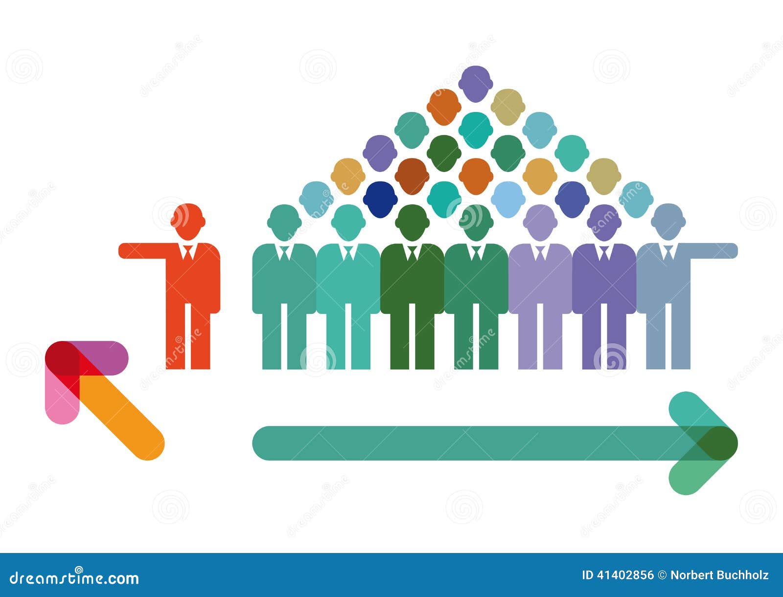 Group or Individual Decision Stock Vector - Illustration of parting ...