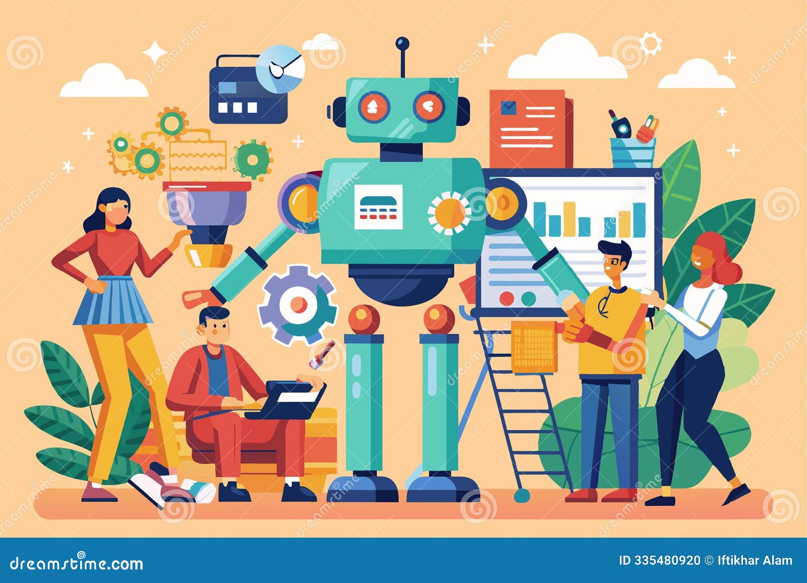 A Group of Individuals is Engaged in Designing Customizable Robots ...