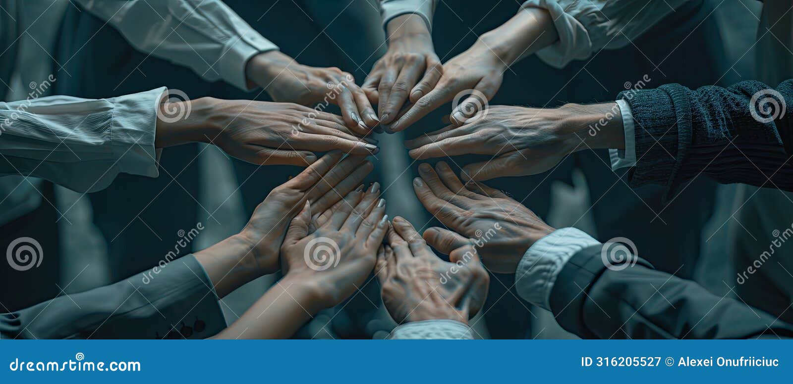 People Forming a Circle by Putting Their Hands Together Stock ...