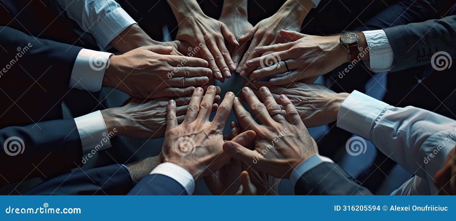 People Forming a Circle by Putting Their Hands Together Stock ...