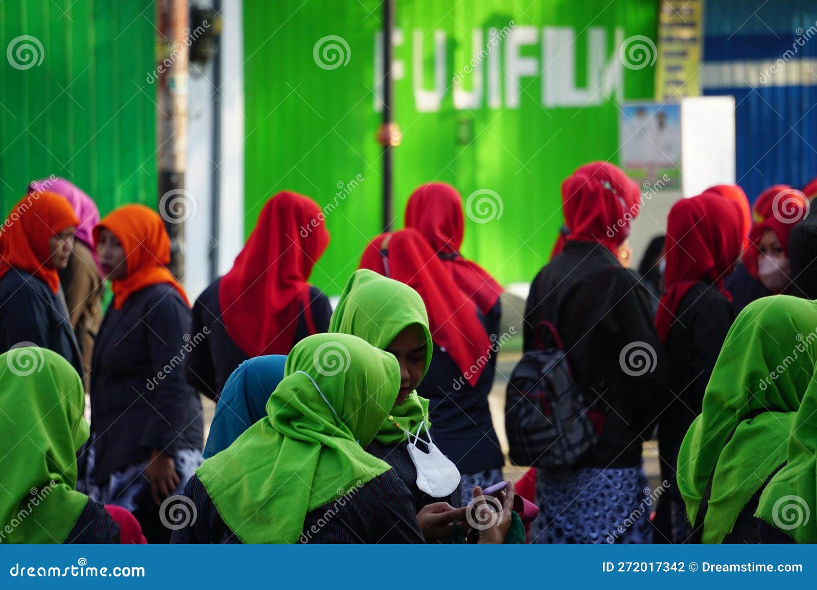 A Group Of Indonesian Women With Traditional Clothes Editorial