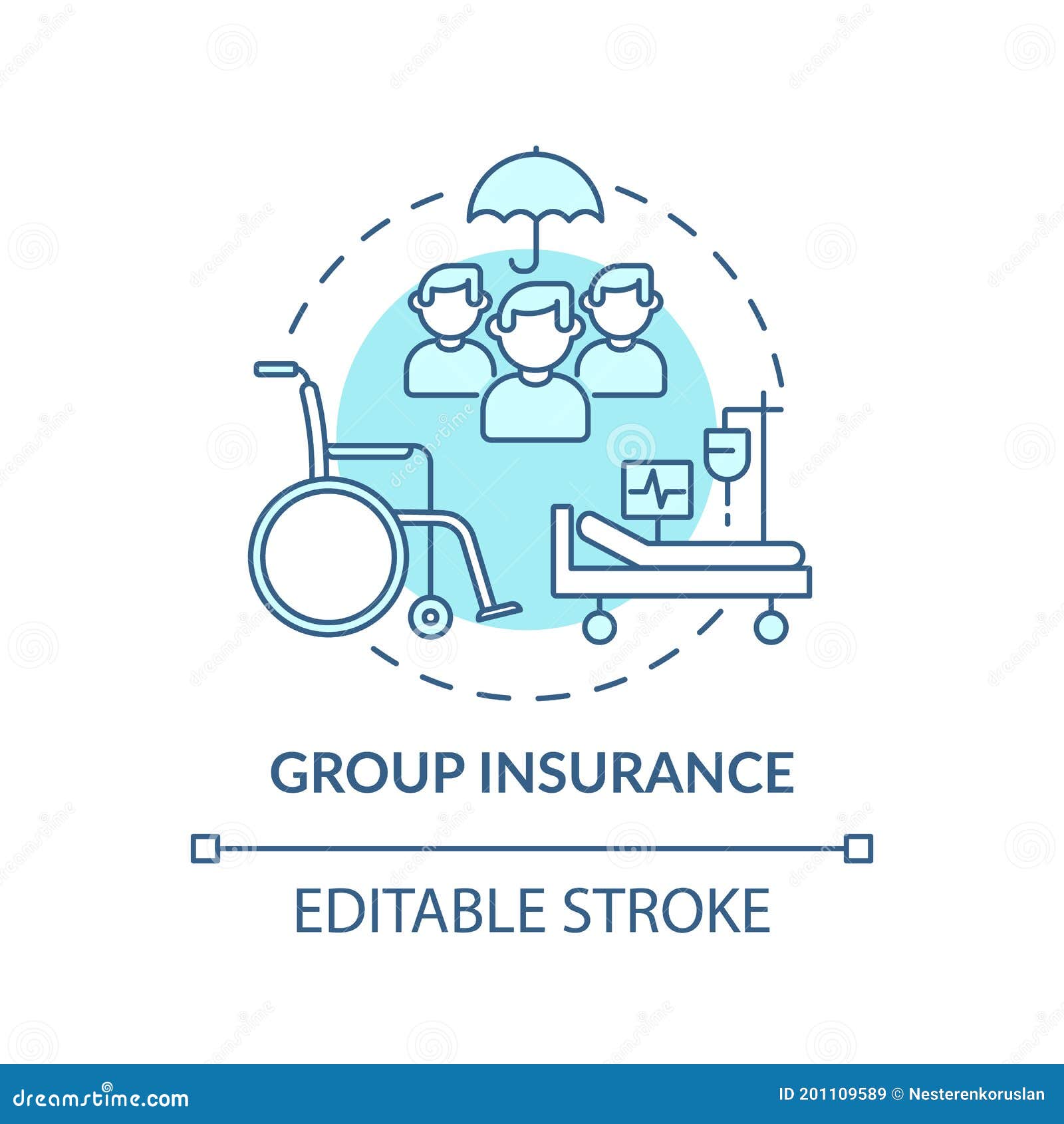 Group Insurance Concept Icon Stock Vector - Illustration of concept ...