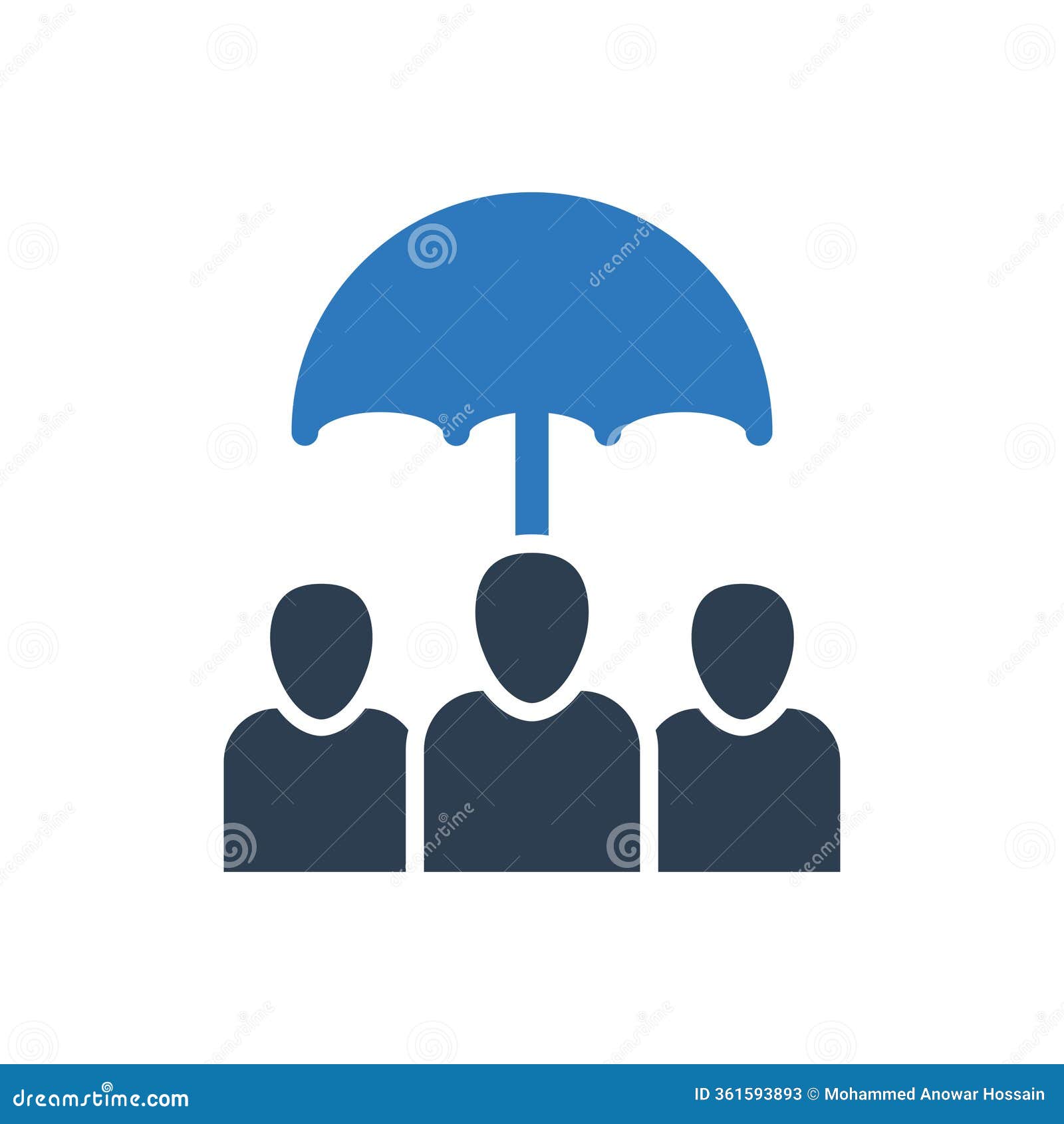 Group Insurance Icon - Team Insurance Icon Stock Vector - Illustration ...