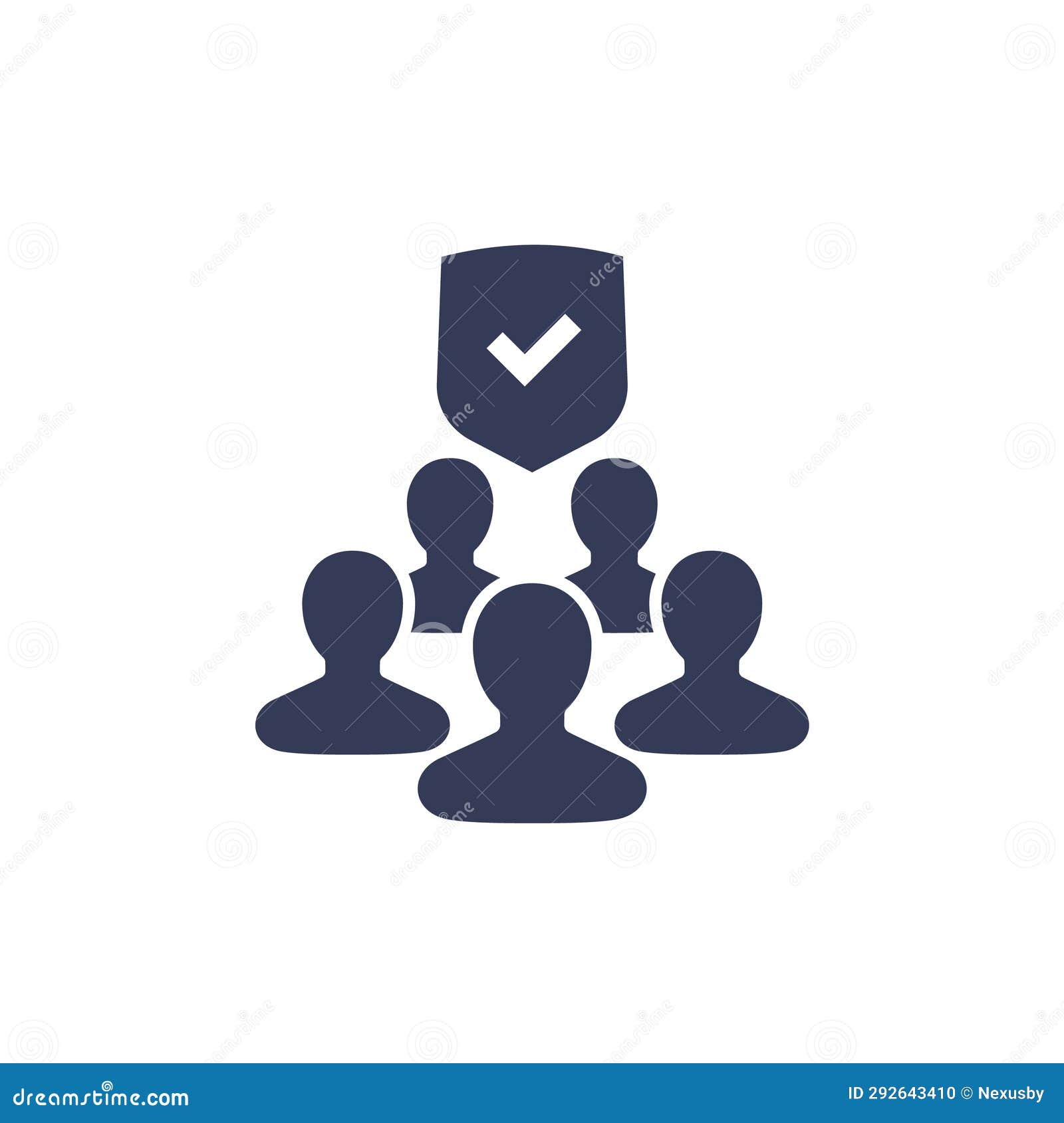 Group Insurance Icon on White Stock Vector - Illustration of insurance ...