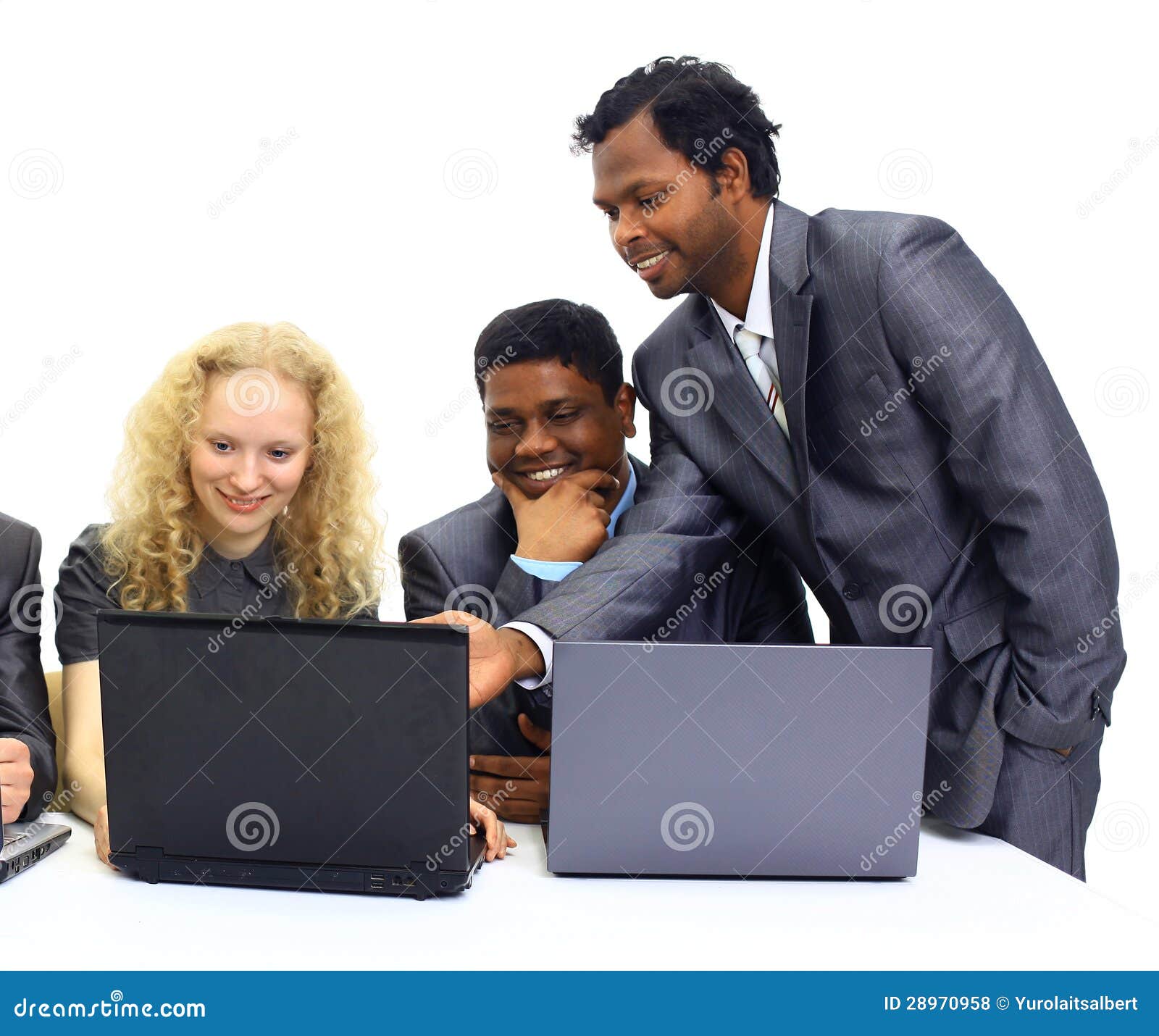 A Group of International Businessmen Stock Photo - Image of laptop ...