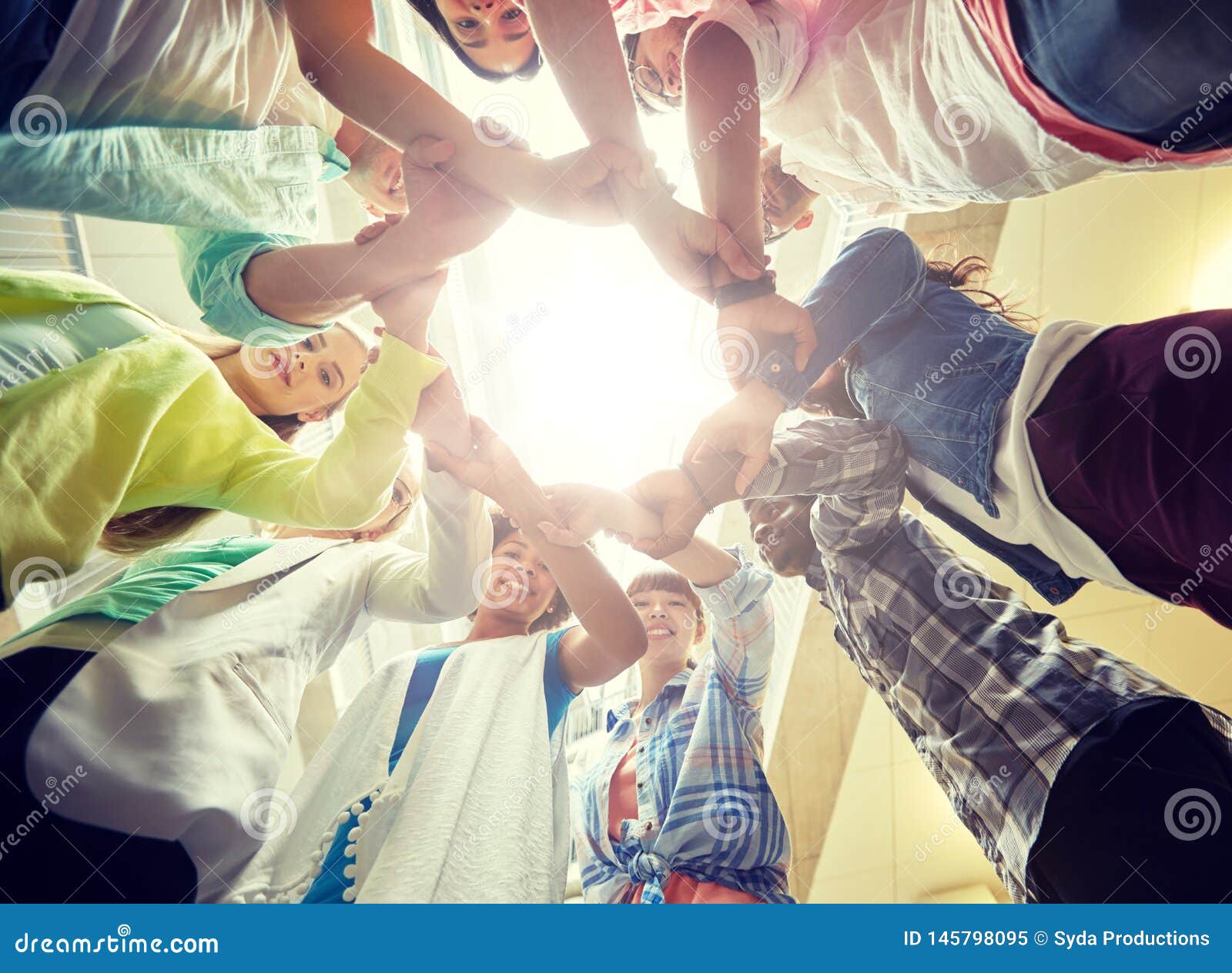 Group of International Students Holding Hands Stock Image - Image of ...