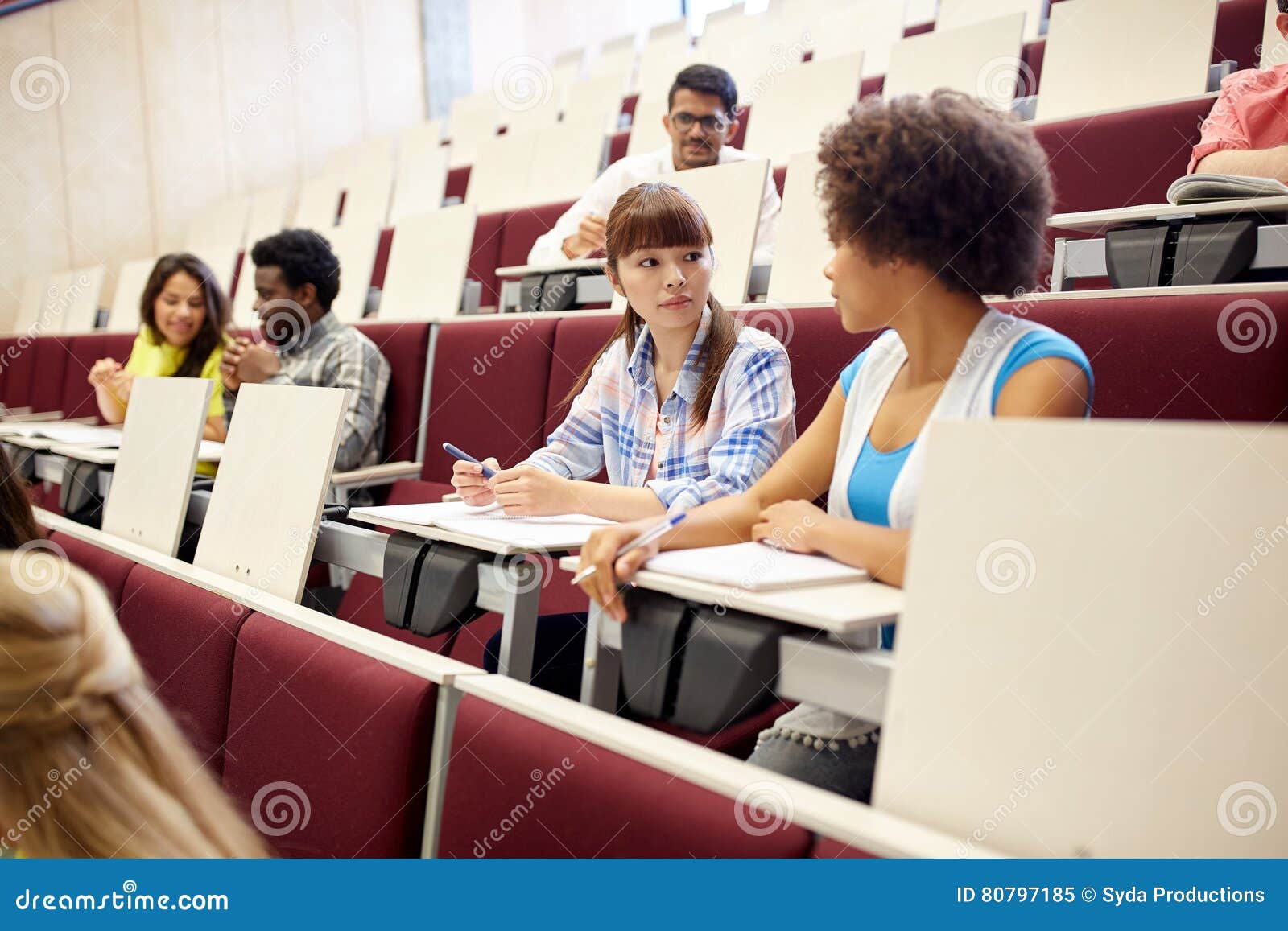 Group of International Students Talking on Lecture Stock Image - Image ...