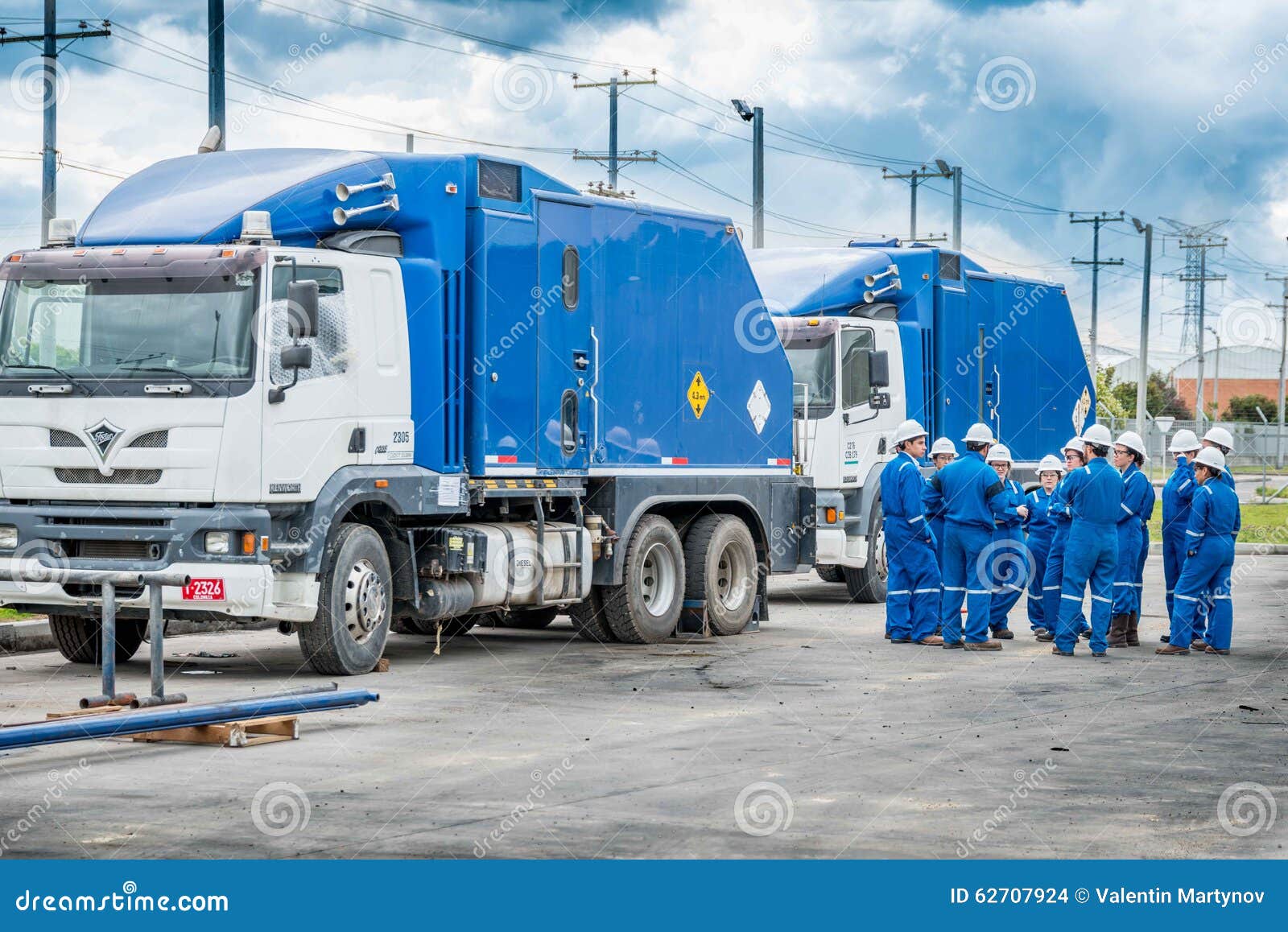 Group of Interns at Schlumberger Wireline Field Training Next To Two ... Group of Interns at Schlumberger Wireline Field Training Next To Two ...