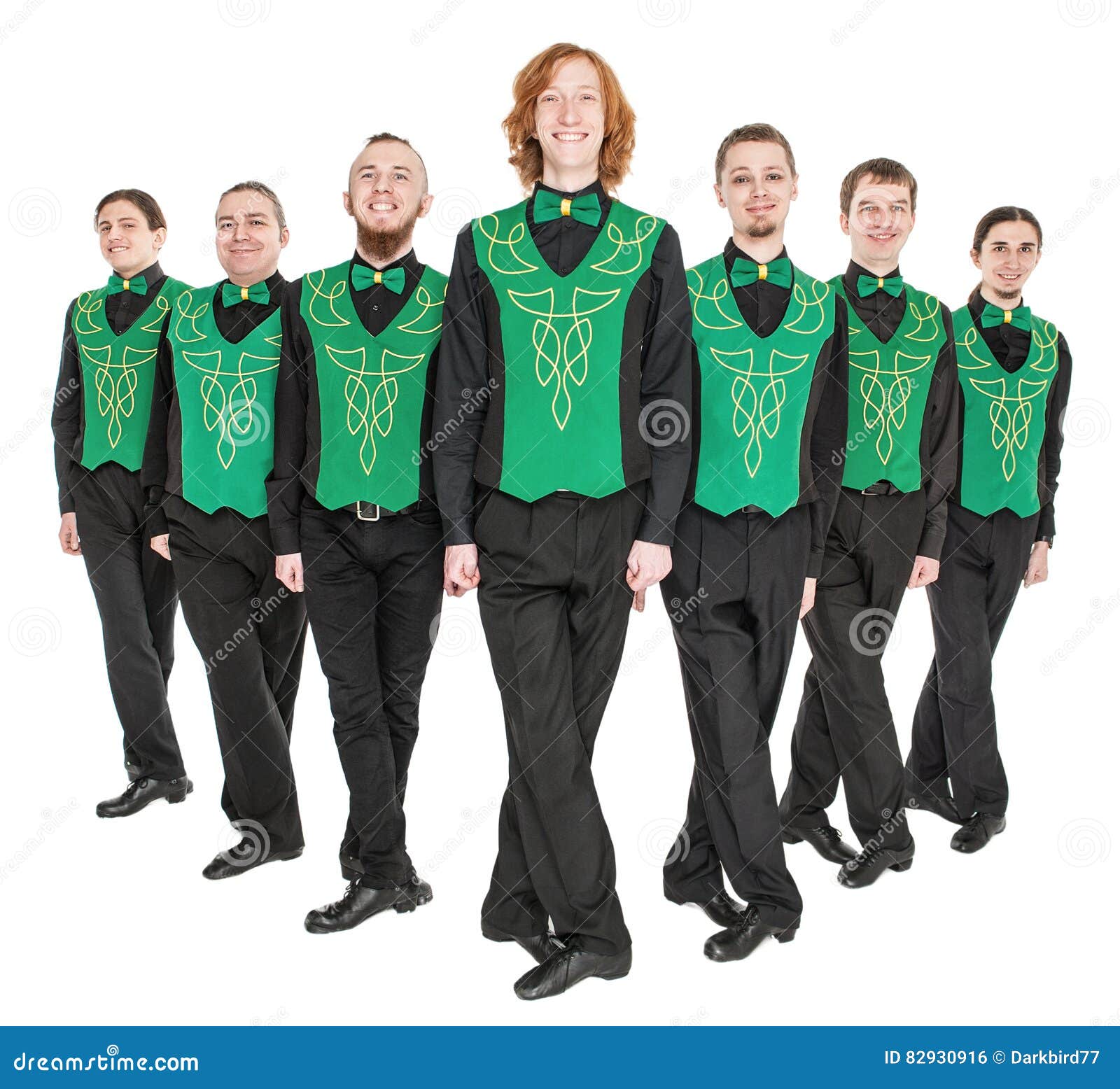 Group of Irish Dancer Isolated Stock Photo - Image of indoor, ethnic ...