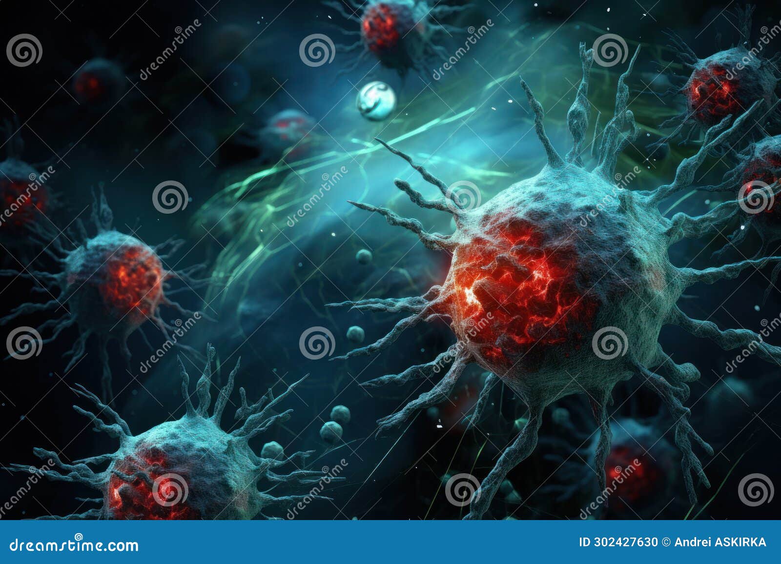 Group of Isolated Cancer Cells Stock Illustration - Illustration of ...