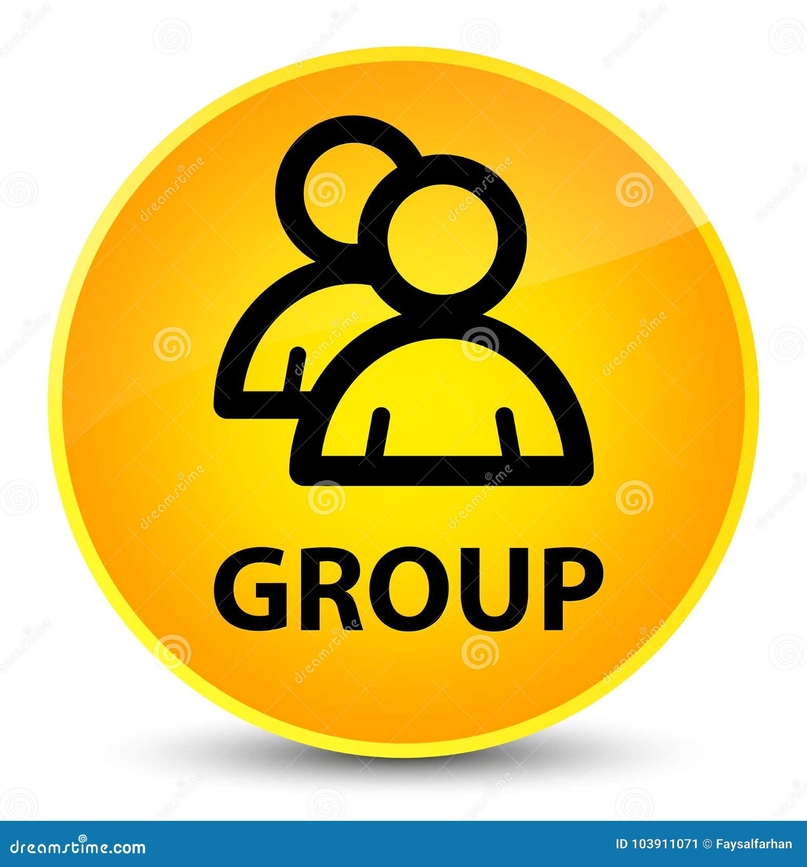 Group Elegant Yellow Round Button Stock Illustration - Illustration of ...