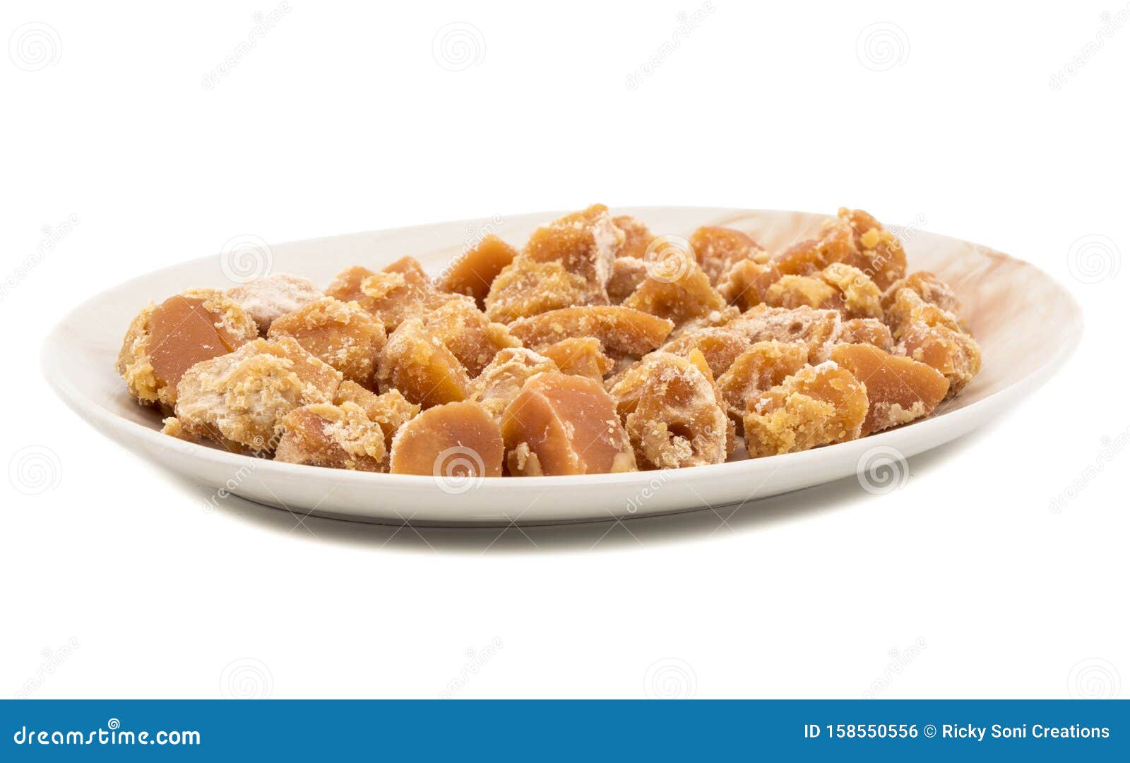 Group of Jaggery on White Background Stock Photo - Image of khejur ...