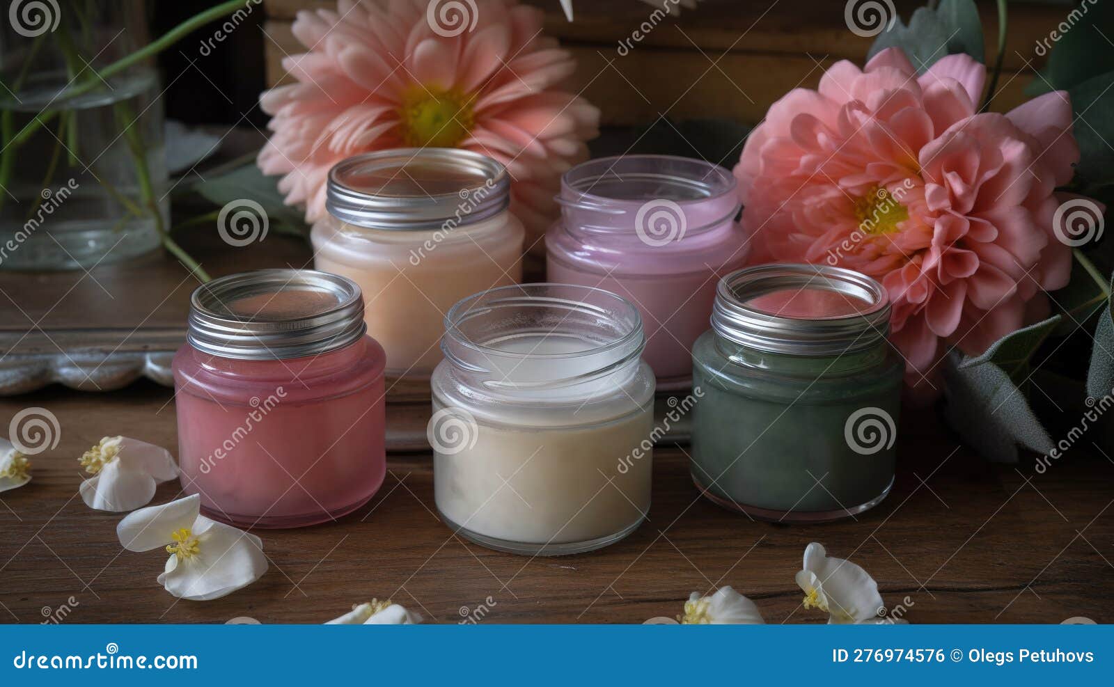 A Group of Jars Filled with Different Types of Colored Liquids Stock ...