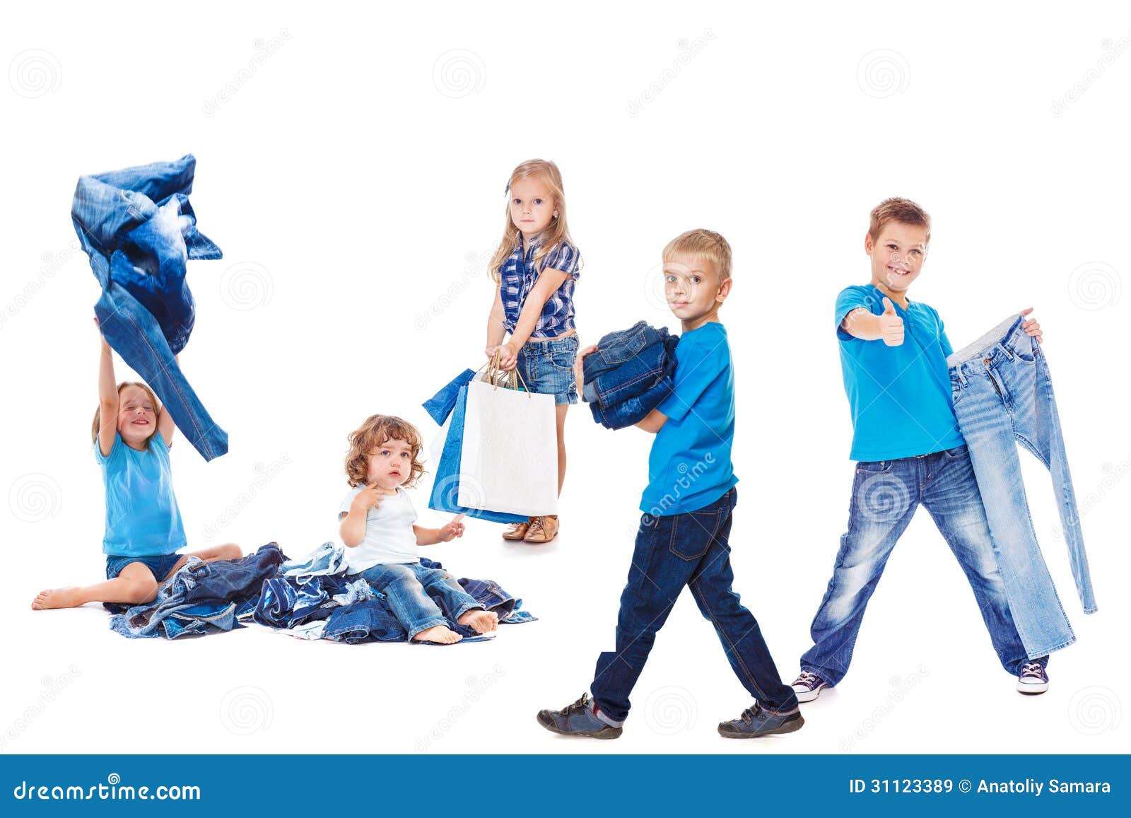 Group with jeans clothing stock image. Image of carry - 31123389