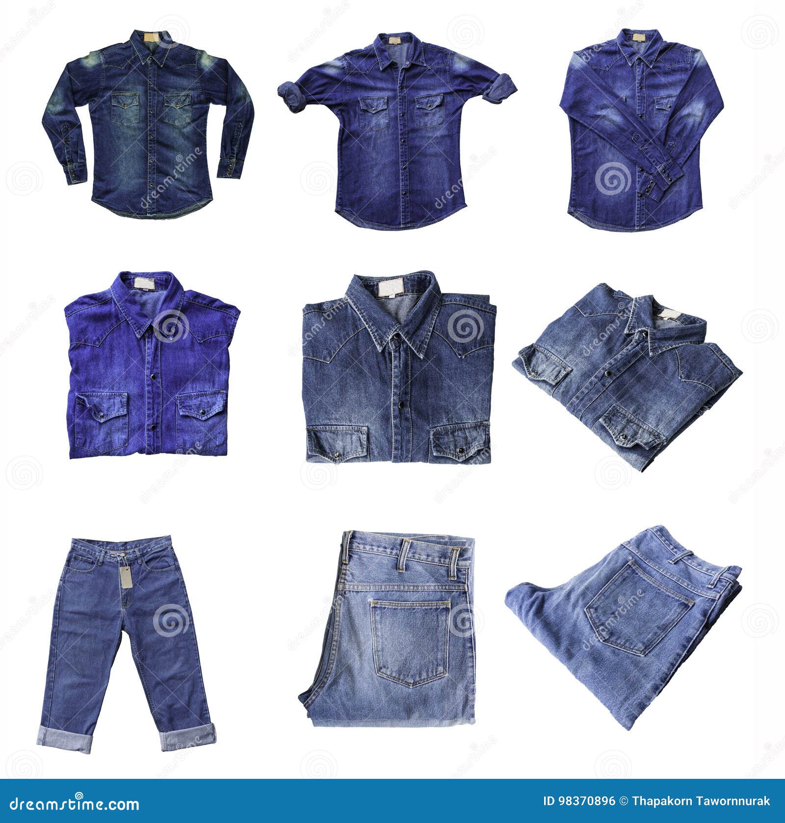 Group of jeans stock photo. Image of material, american - 98370896