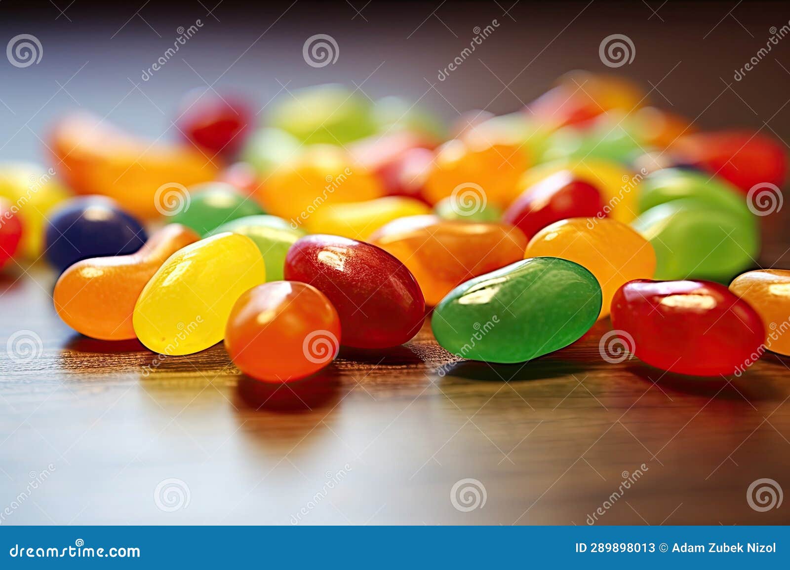 A Group of Jelly Beans on a Table Stock Illustration - Illustration of ...