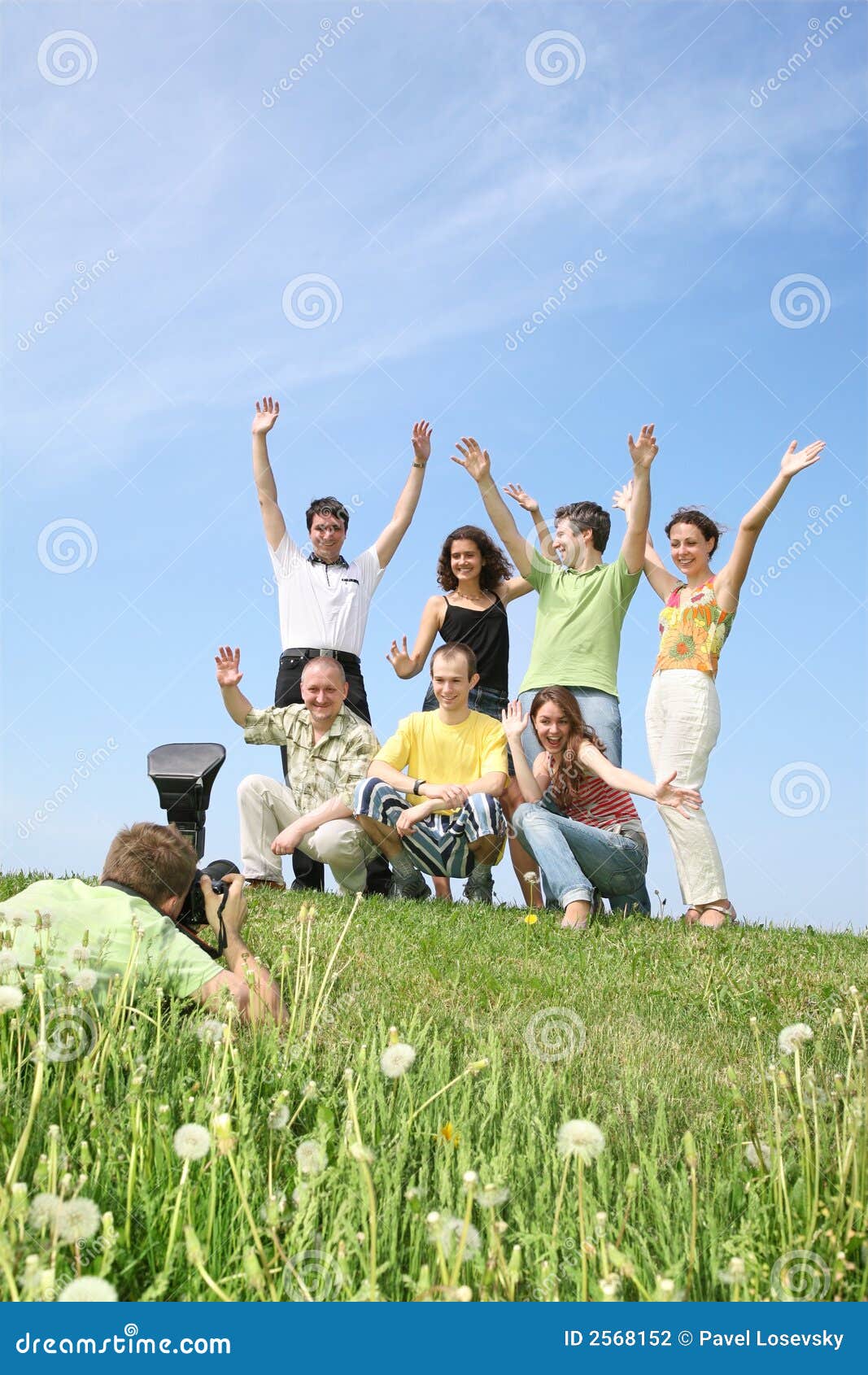 Group Is Joyfully Photographed Picture. Image: 2568152