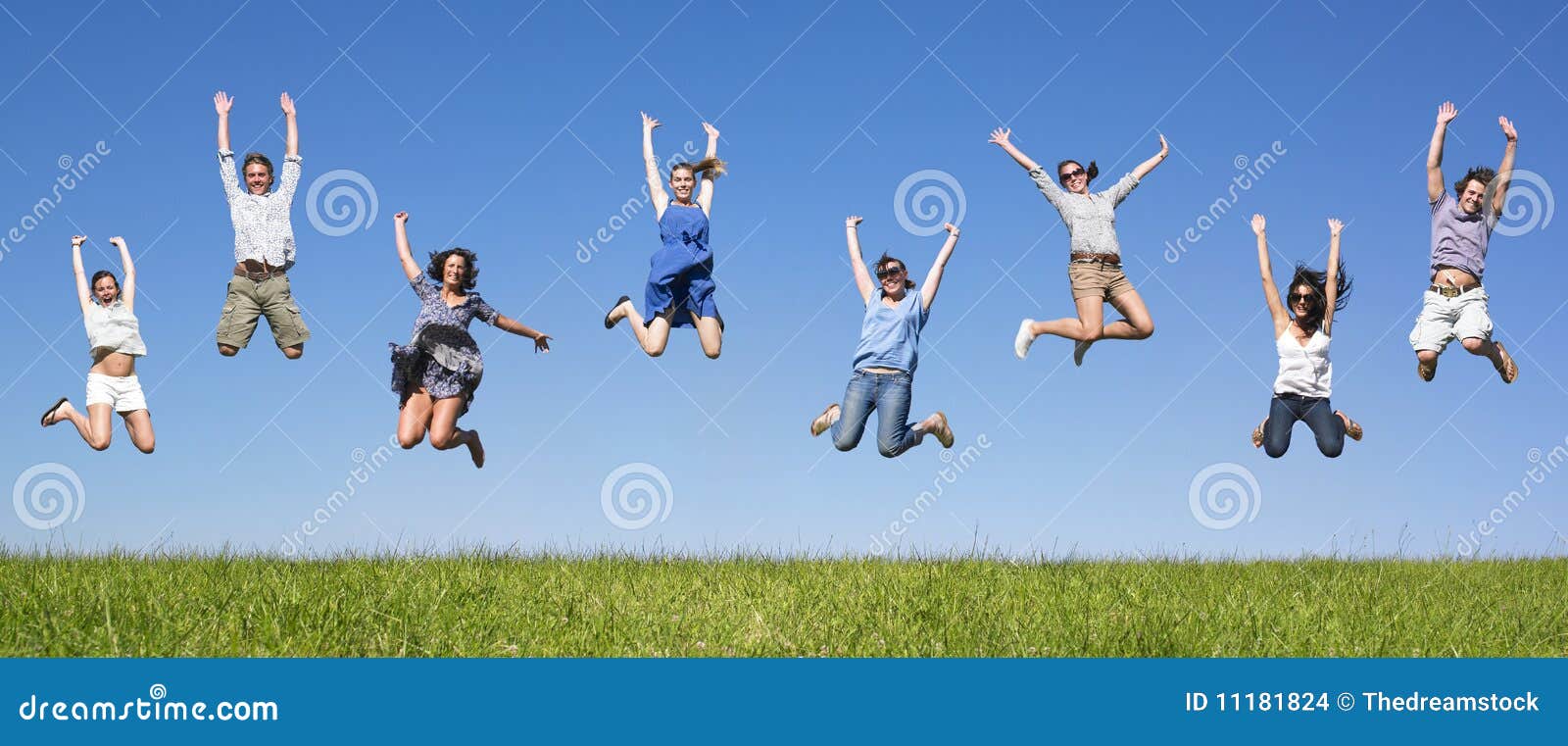 Group jumping stock photo. Image of colorful, friend - 11181824
