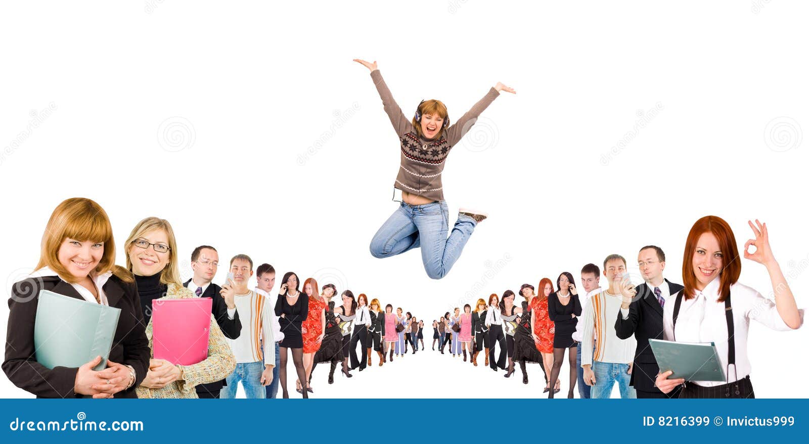 Group jumping stock image. Image of diversity, jump, girls - 8216399