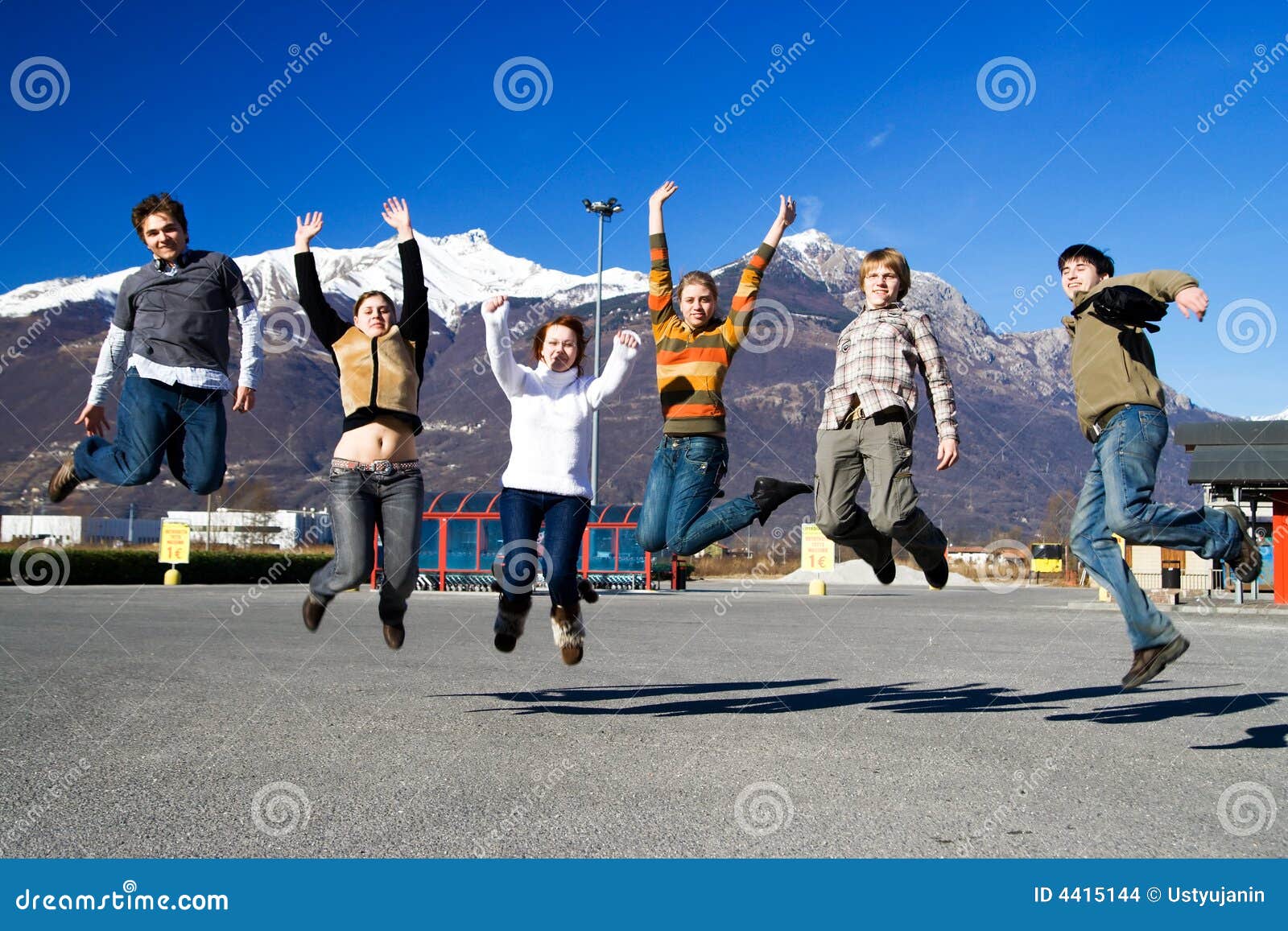 Group of jumping people stock photo. Image of sport, jump - 4415144
