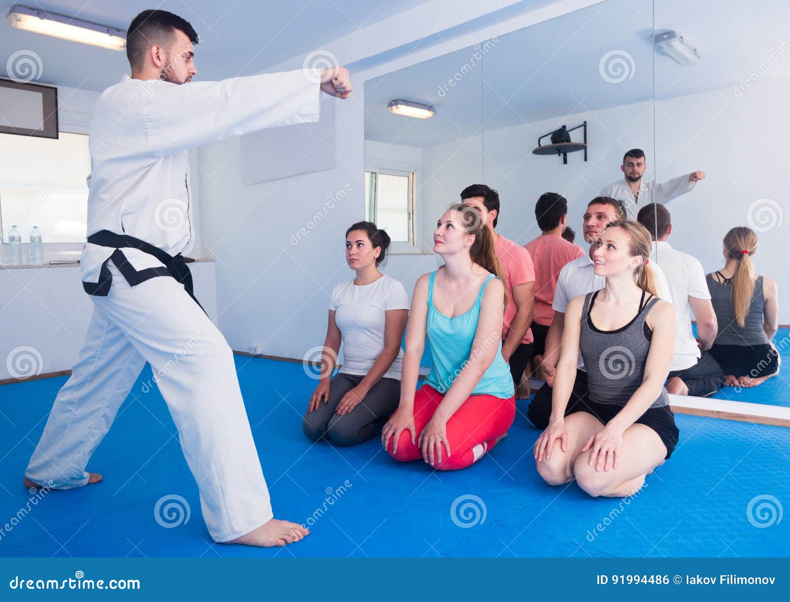 Group on Karate Learn Techniques of Blows Stock Photo - Image of belts ...