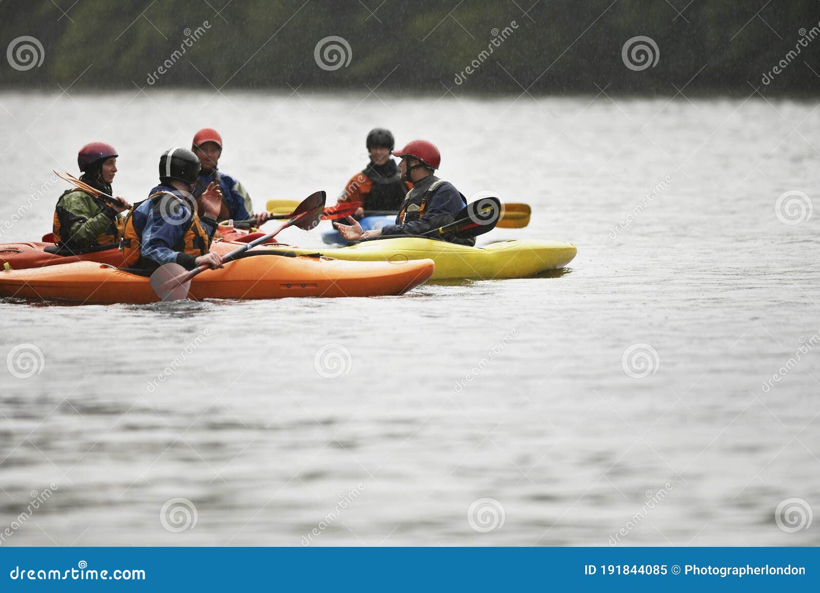 Groupof People Kayaking in River Stock Image - Image of activities ...