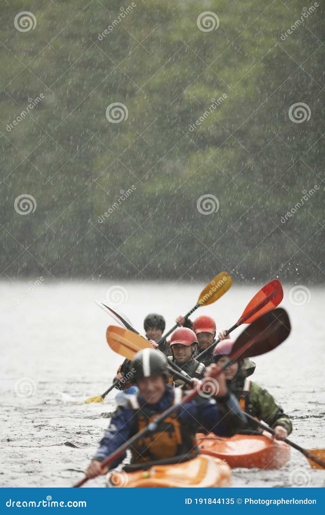 Groupof People Kayaking in River Stock Image - Image of activities ...