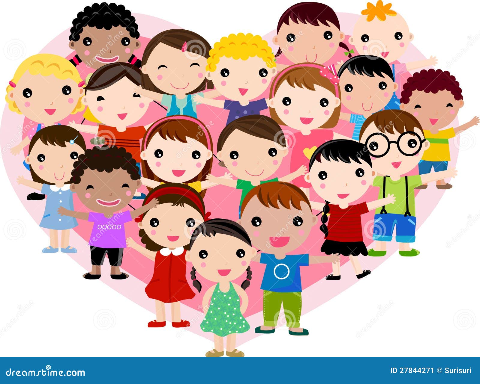 Group of kids stock vector. Illustration of african, childlike - 27844271