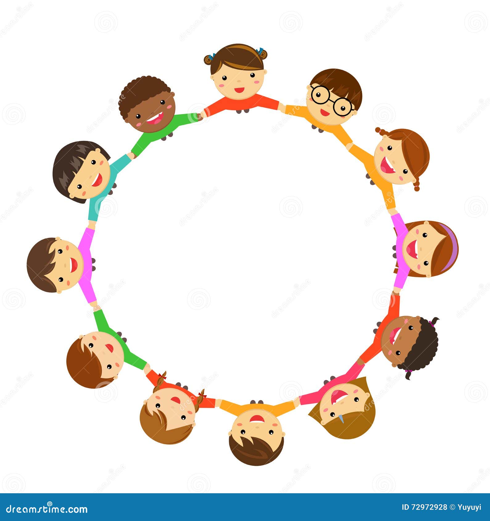 Group of kids stock vector. Illustration of gesture, collaboration ...