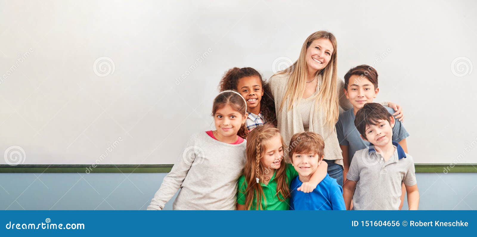 Group of Kids of a Class of Elementary School Stock Photo - Image of ...