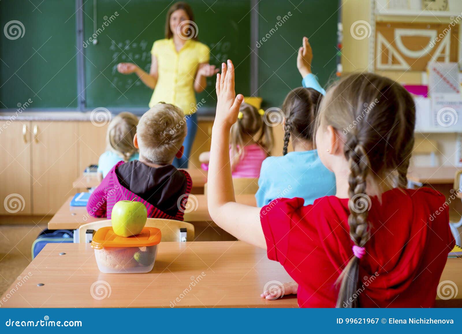 Kids in classroom stock image. Image of friends, primary - 99621967