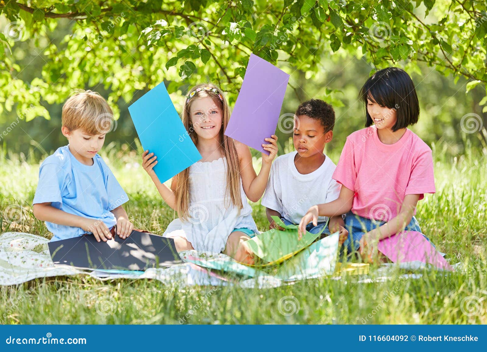 Group of Kids in Creative Crafting Stock Photo - Image of child, carton ...