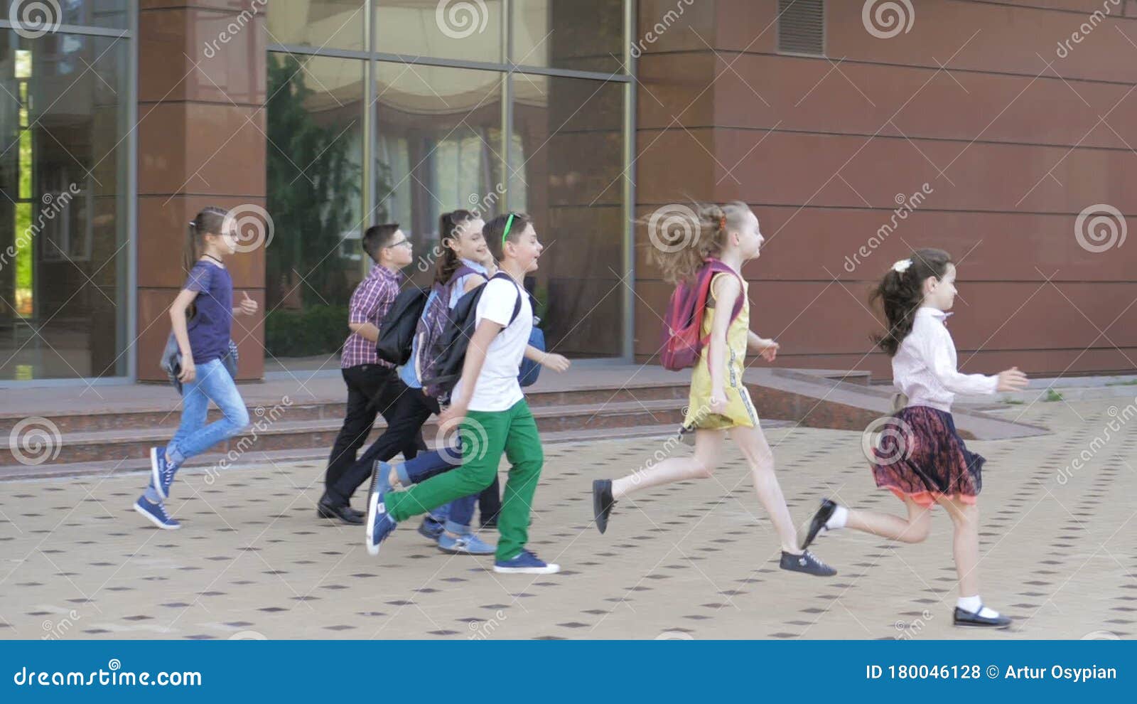 Group of Kids Going Back from School Together Stock Footage - Video of ...