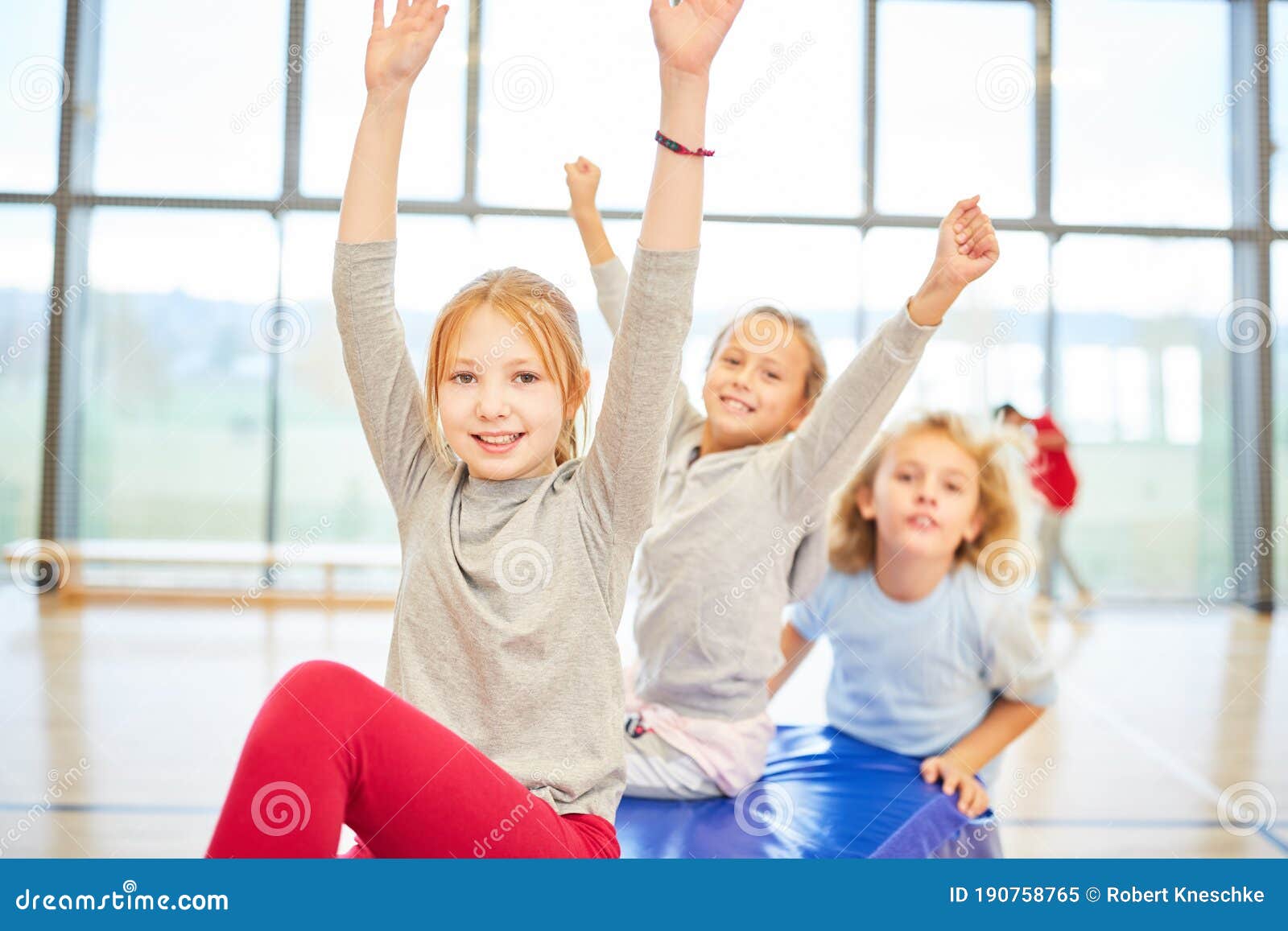Group of Kids at a Gym Exercise Stock Image - Image of physical, sporty ...