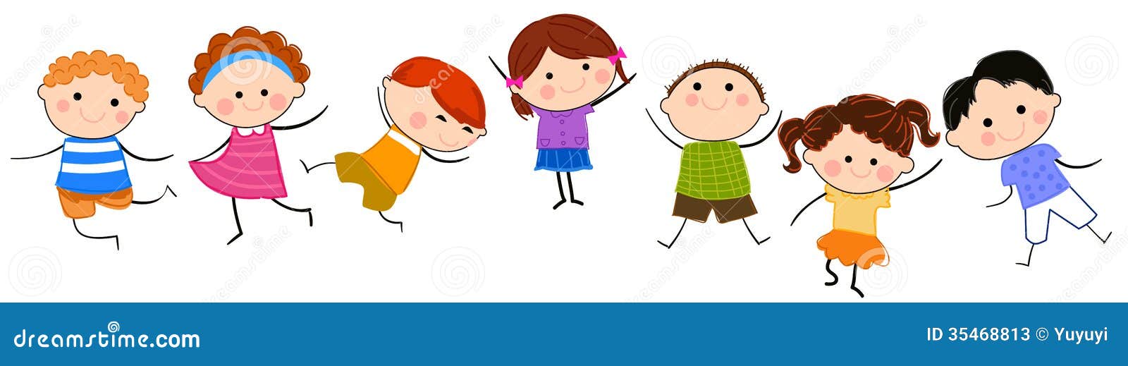Group Of Kids Having Fun And Frame Cartoon Vector | CartoonDealer.com ...