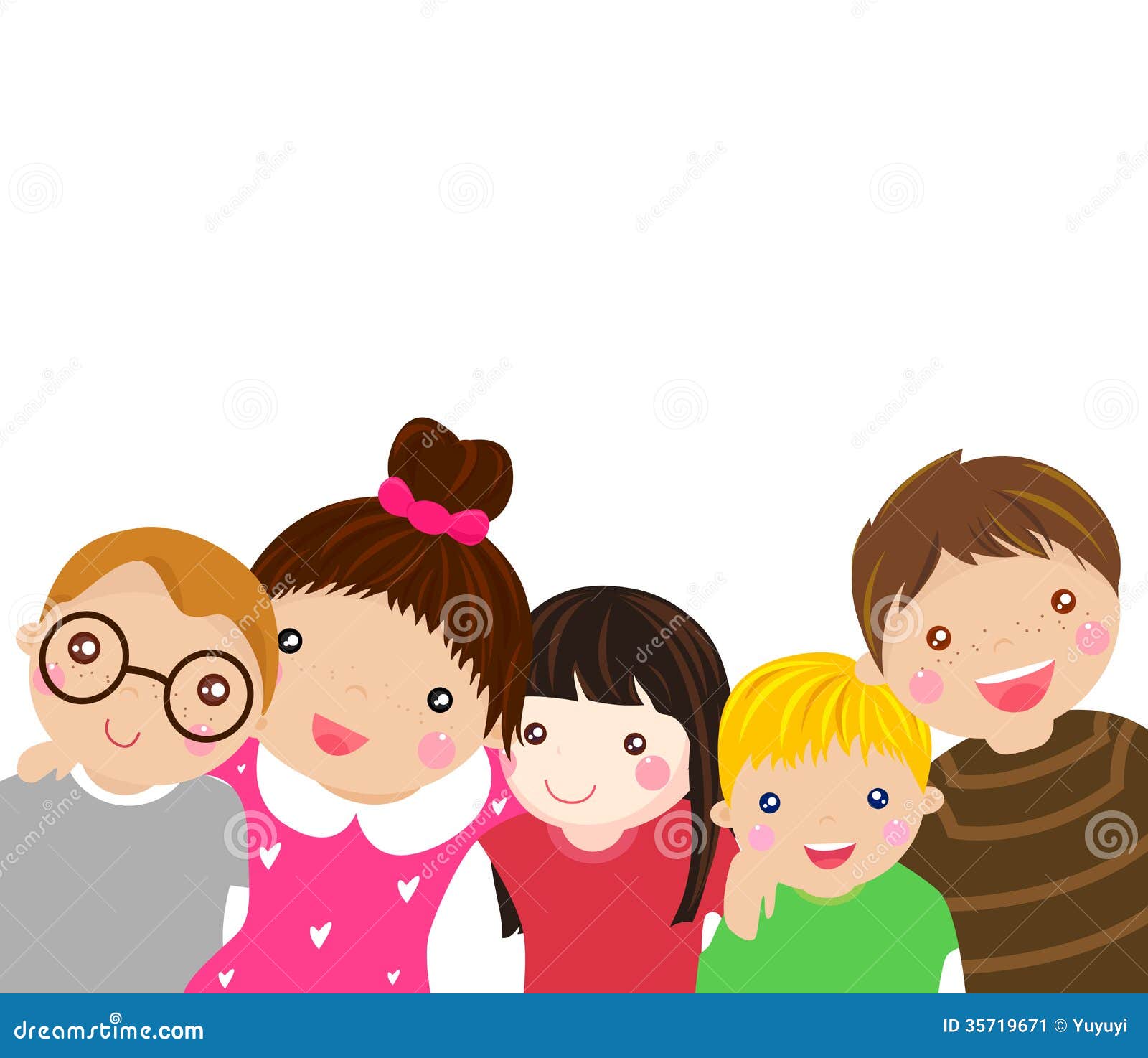 Group of kids having fun stock vector. Illustration of healthy - 35719671