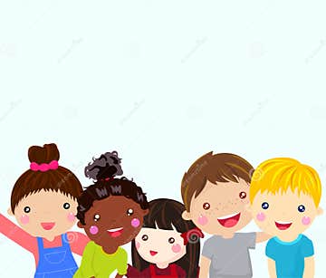 Group of kids having fun stock vector. Illustration of animated - 35719717