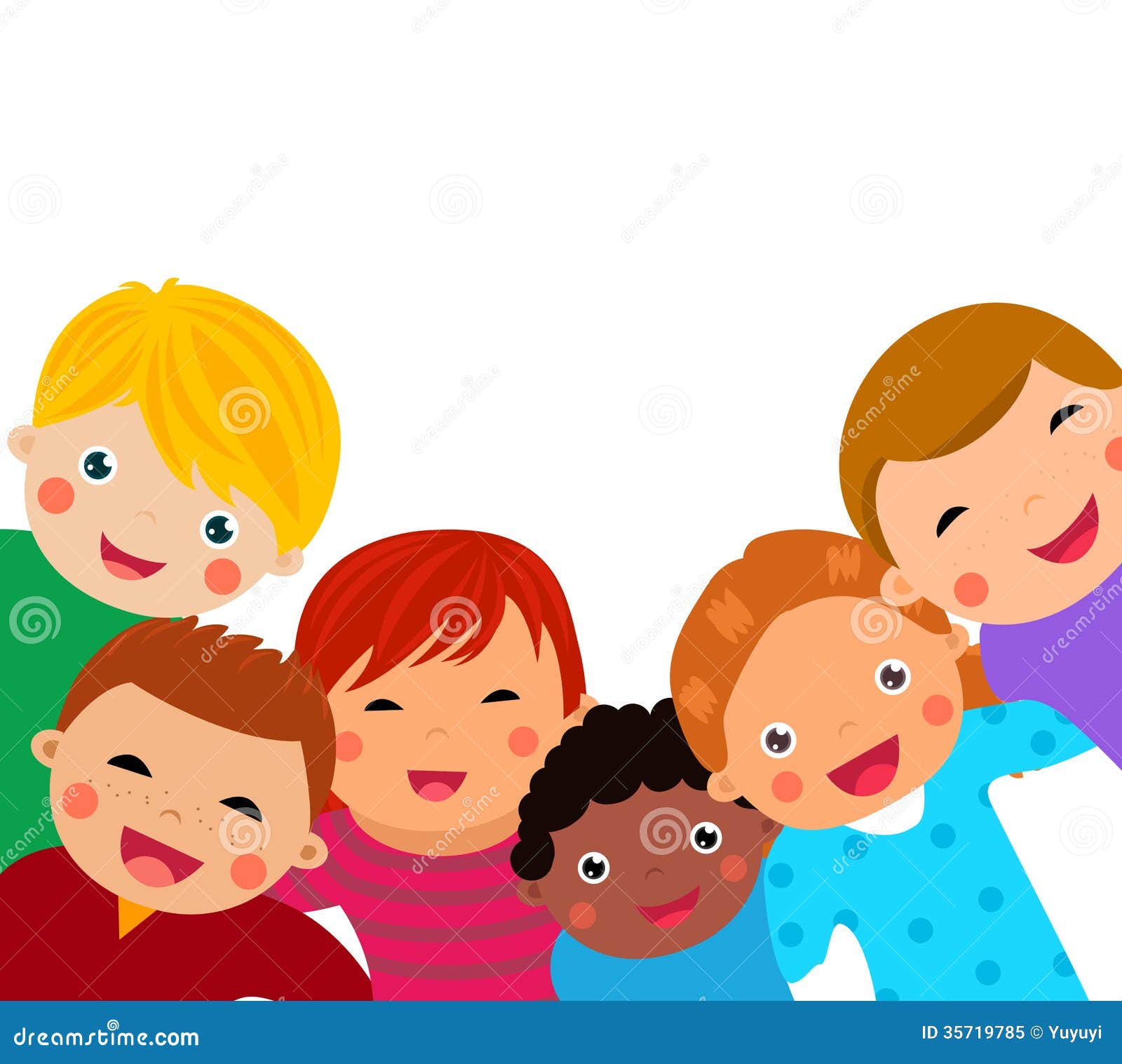Group of kids having fun stock vector. Illustration of happy - 35719785