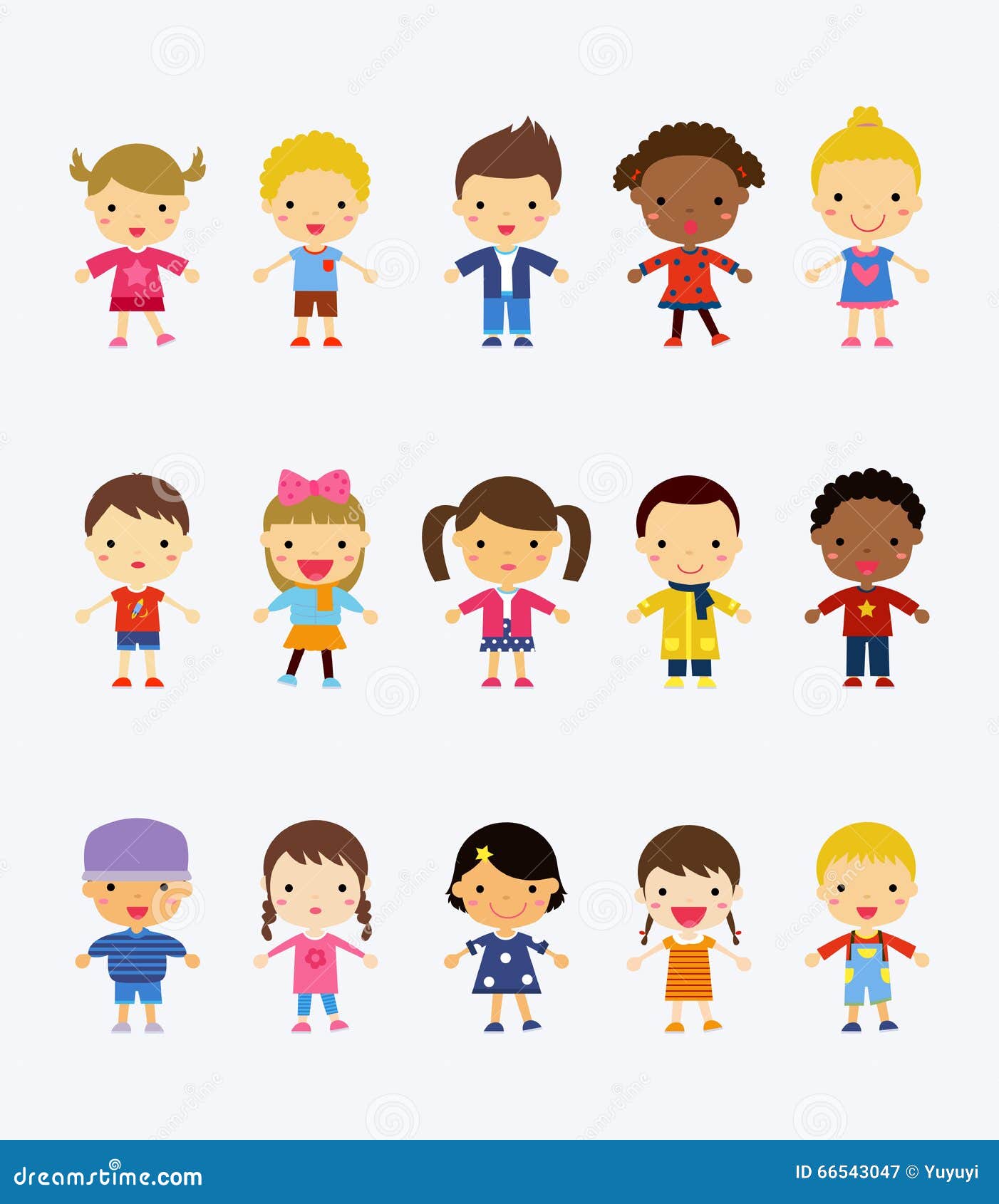 Group of kids stock vector. Illustration of friends, child - 66543047