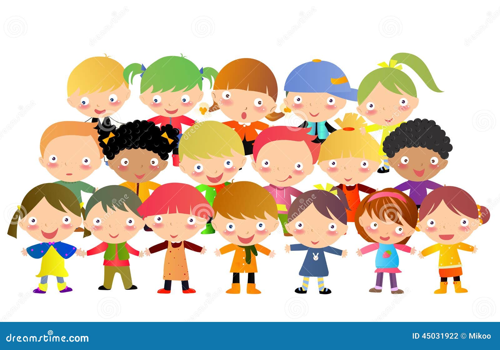 Group of kids stock vector. Illustration of child, kids - 45031922