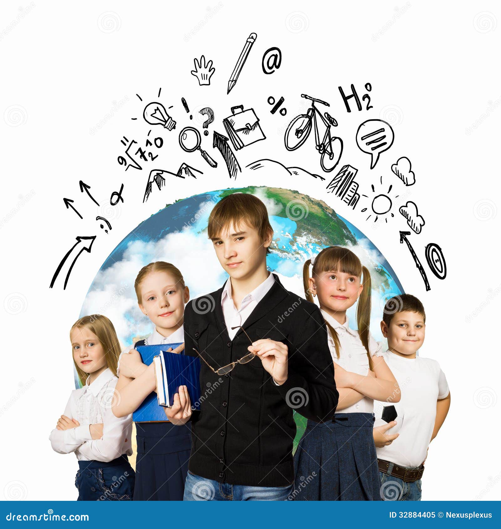Group of kids stock image. Image of career, intelligent - 32884405